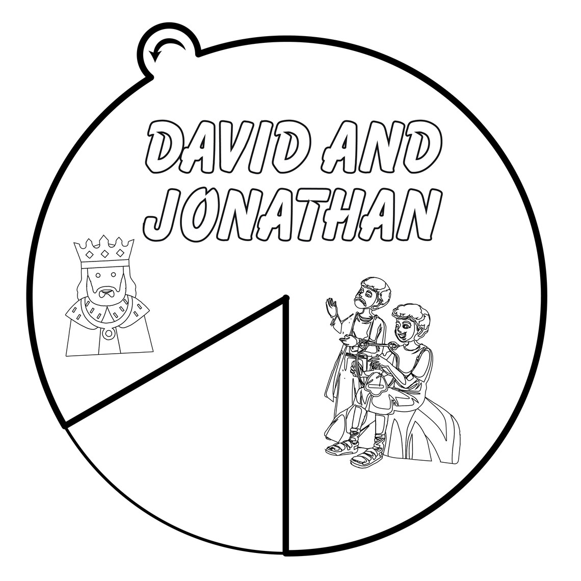 Jonathan and David Bible Craft for Kids, Friendship Covenant Wheel ...