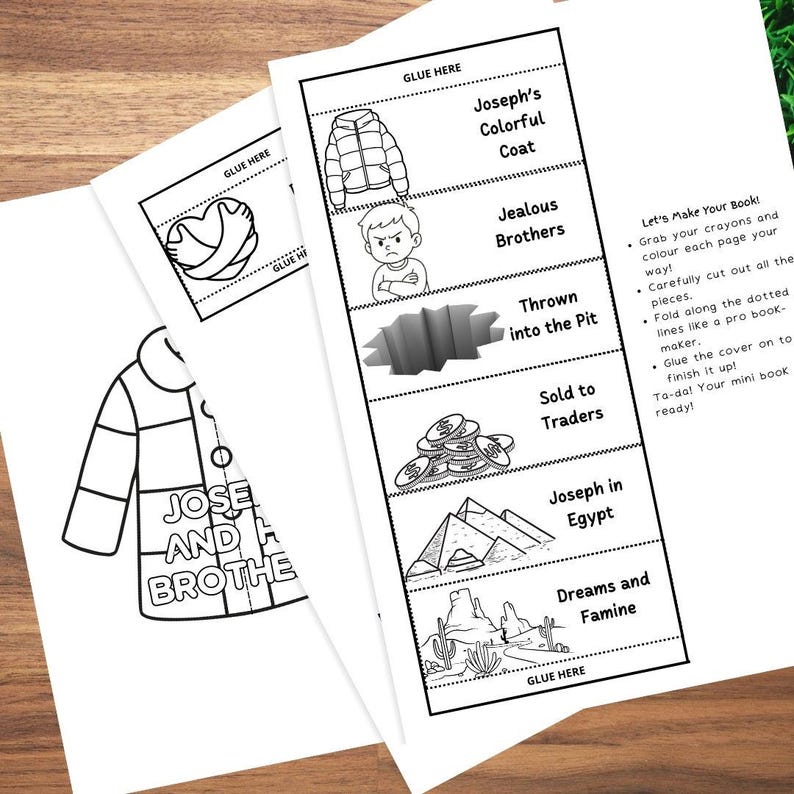 Joseph's Coat of Many Colors, Bible Story, Folding Surprise Bible Craft ...