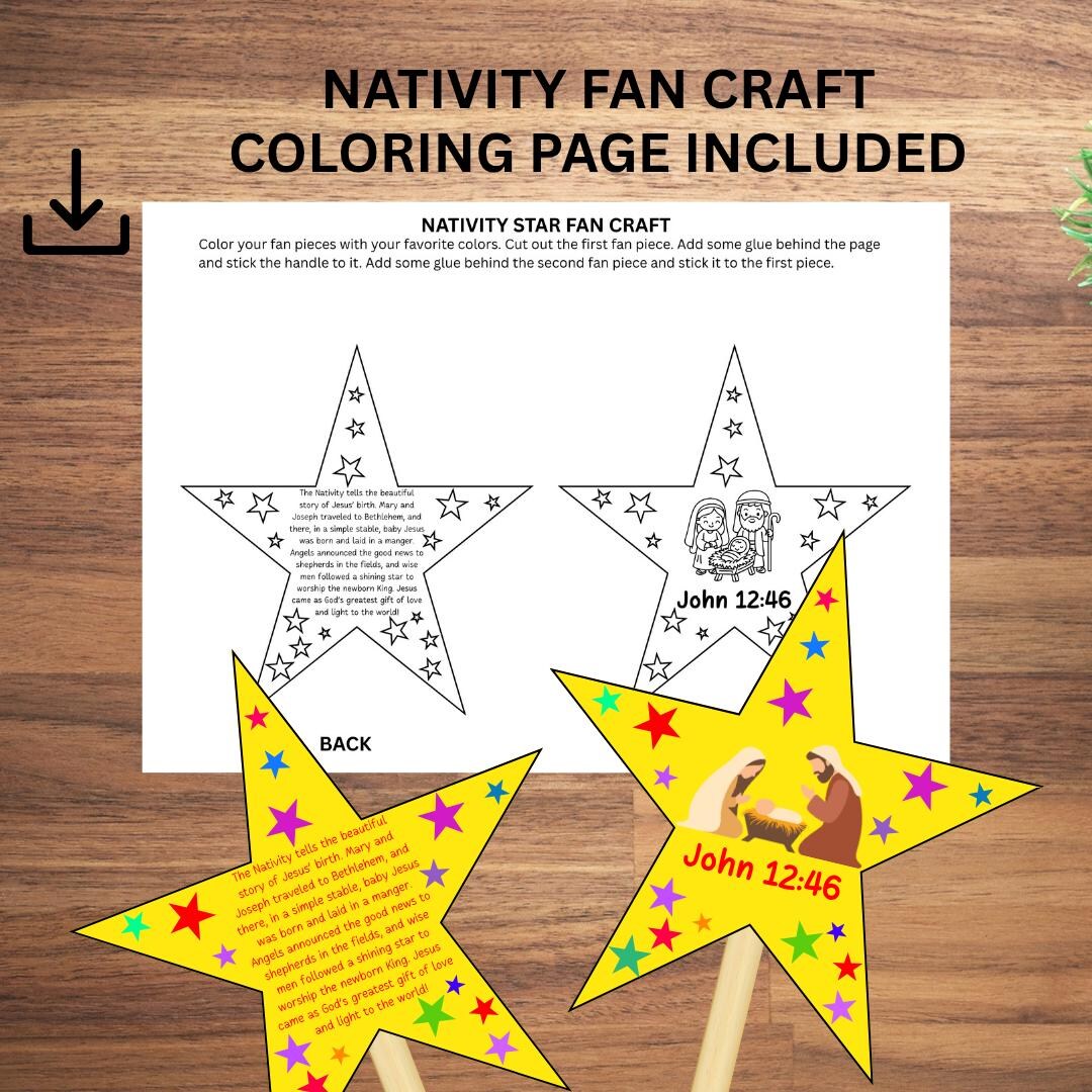 Christmas Bible Craft, Bible Verse Coloring Craft Sunday School, Jesus ...