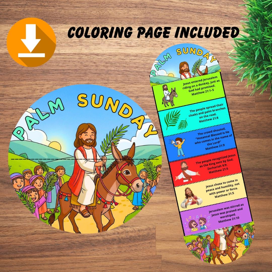 Palm Sunday Folding Surprise Craft, Holy Week Story for Kids, Bible ...