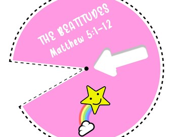 Beatitudes Coloring Cube, Printable Bible Verse Activity, Watercolor ...