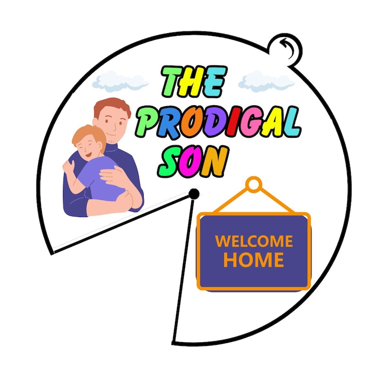 The Prodigal Son Coloring Wheel, Printable Bible Activity, Kids Bible ...