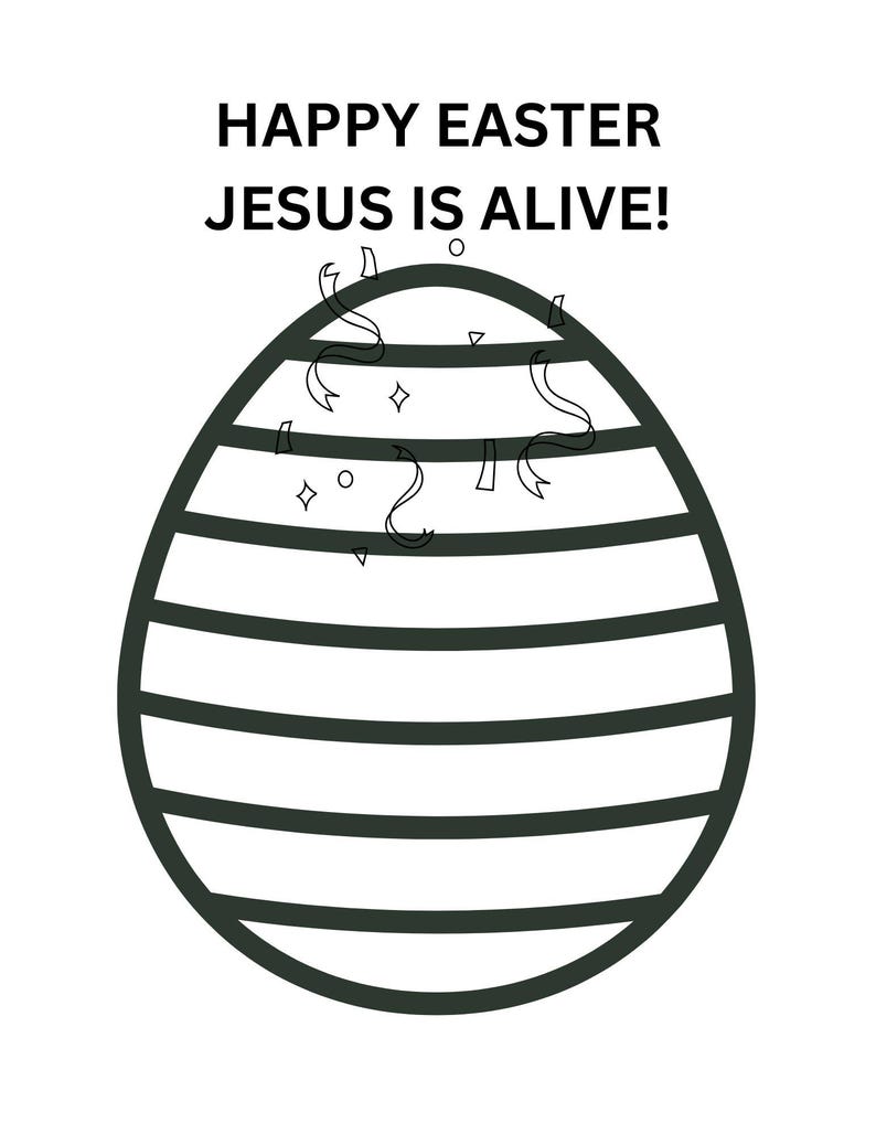Christian Easter Egg Reveal Craft Jesus is Alive, Easter Empty Tomb ...