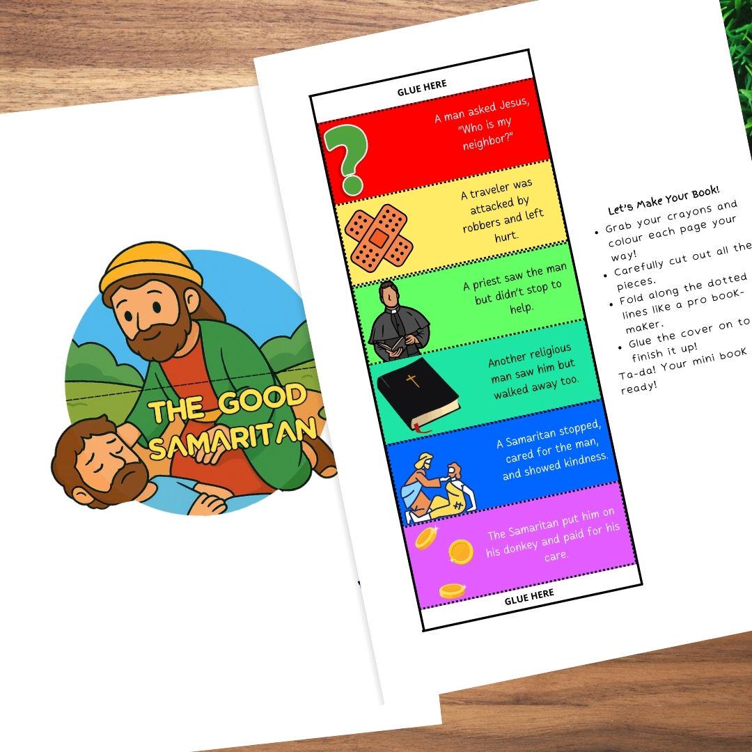 The Good Samaritan Folding Surprise Bible Craft, Bible Lesson, Memory ...