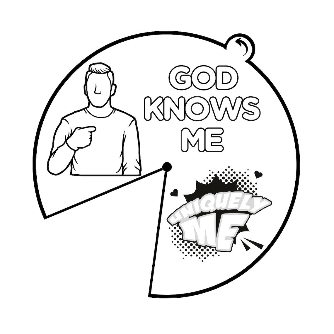 God Knows Me Coloring Wheel, Psalm 139, Bible Story Activity, Kids ...