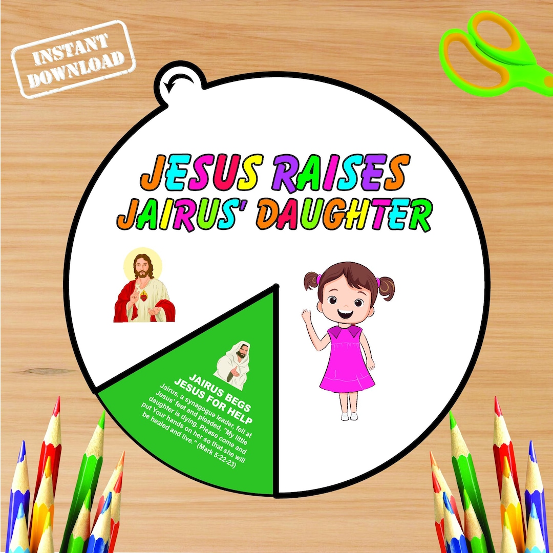 Jesus Raises Jairus' Daughter Bible Story Cube | Printable Craft for ...