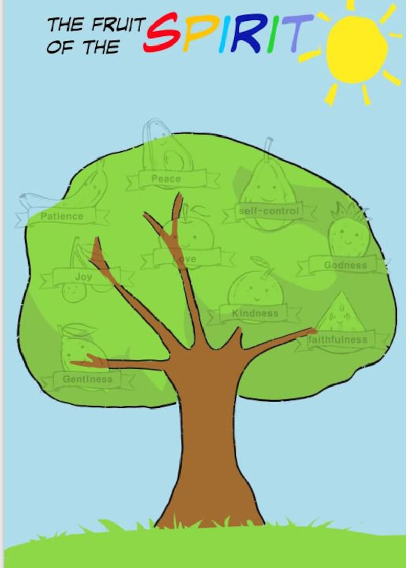 Fruit of the Spirit Matching Printable Game, Galatians 5 Activity ...