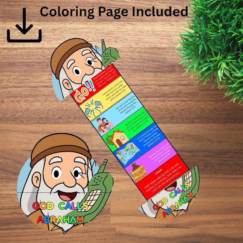 God Calls Abraham Folding Surprise Bible Craft, Bible Lesson, Sunday ...