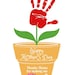 Mother’s Day Handprint Craft, Flower Pot - Personalize With Child's ...