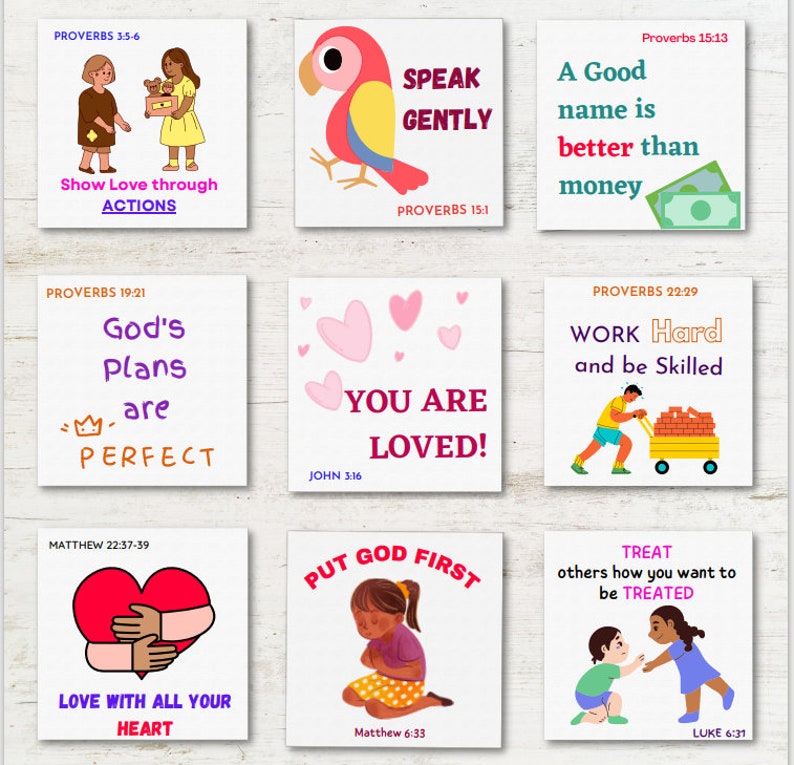 Christian Affirmation Cards for Little Ones, Christian Affirmations for ...
