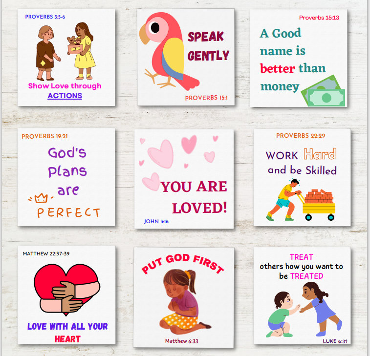 Christian Affirmation Cards for Little Ones, Christian Affirmations for ...
