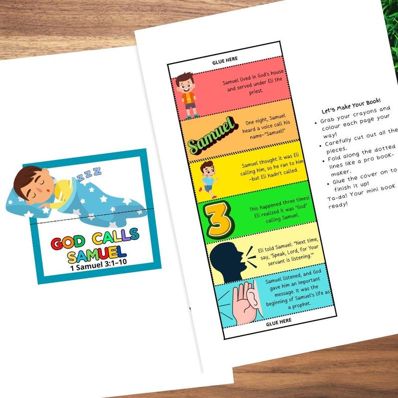 God Calls Samuel | Folding Surprise Bible Craft| Bible Lesson| Memory ...