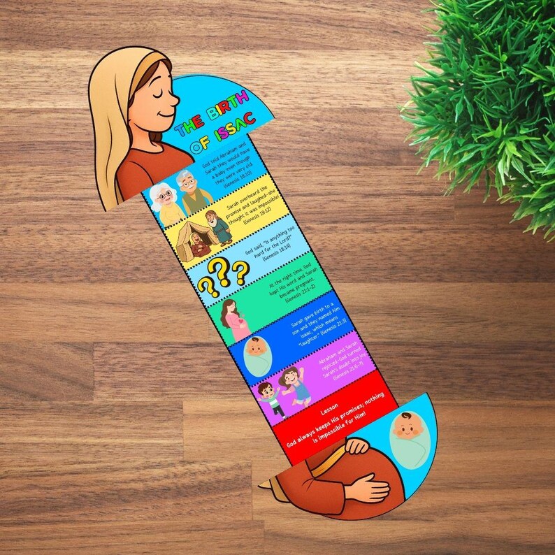 Birth of Isaac Folding Surprise, Memory Games, Bible Craft for Kids ...