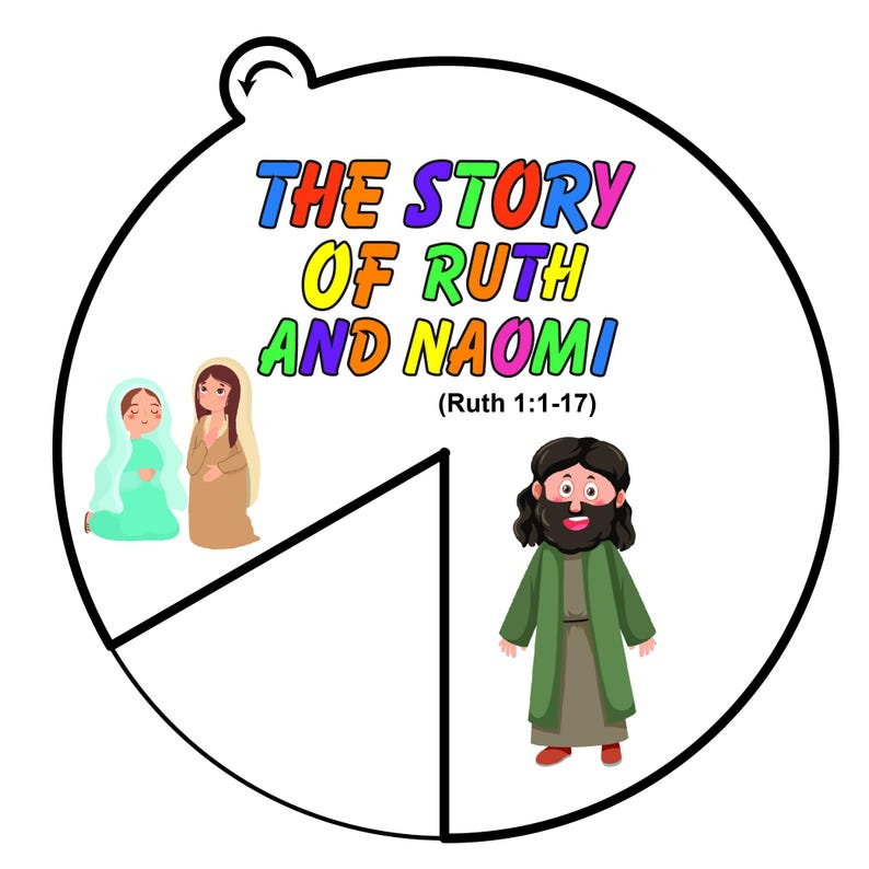 Ruth and Naomi Sunday School Craft Activity, Kids Bible Study, Bible ...