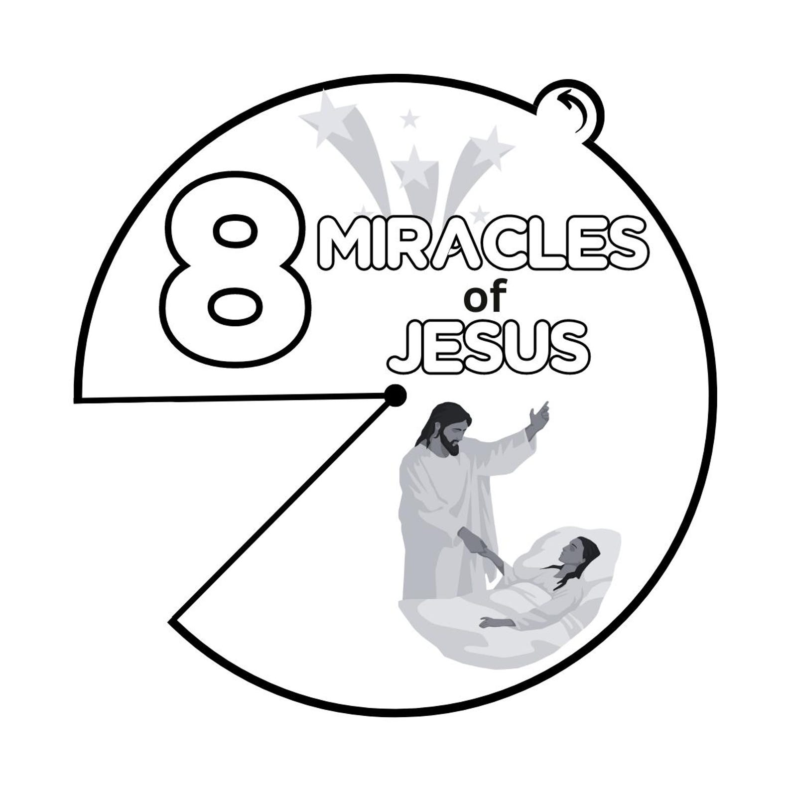 Jesus Miracles Coloring Wheel, Printable Bible Verse Activity, Kids ...