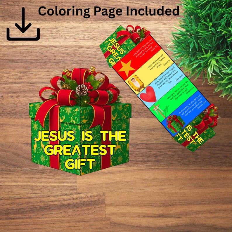 Jesus is the Greatest Gift Folding Surprise Bible Craft, Bible Lesson ...