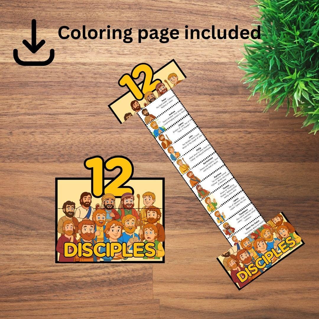 The 12 Disciples Craft Mini Book, 12 Disciples of Jesus Facts Bible ...