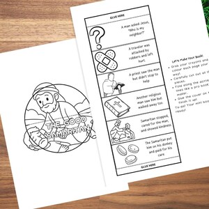 The Good Samaritan Folding Surprise Bible Craft, Bible Lesson, Memory ...