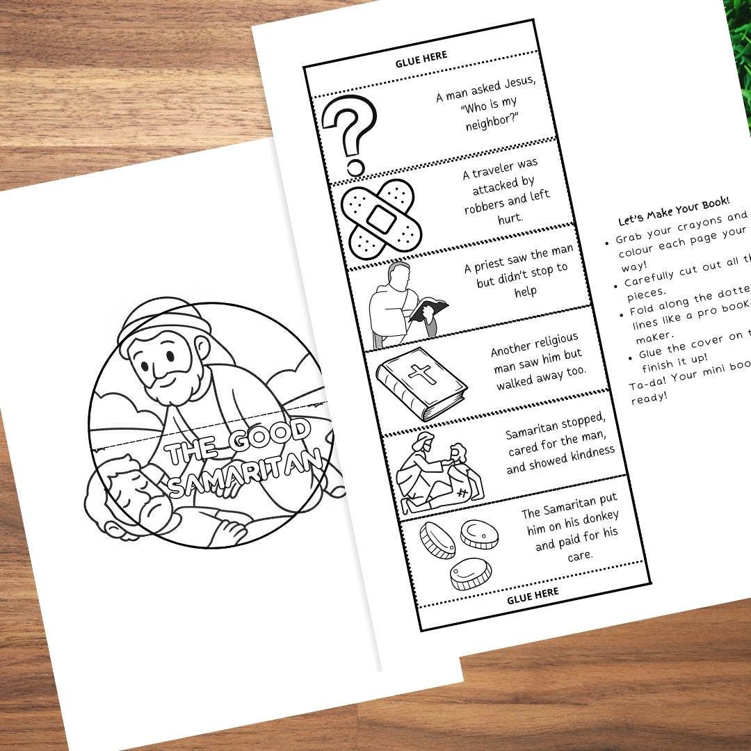 The Good Samaritan Folding Surprise Bible Craft, Bible Lesson, Memory ...
