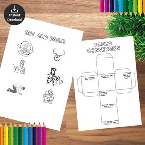 From Saul to Paul Coloring Wheel, Bible Story Activity for Kids ...