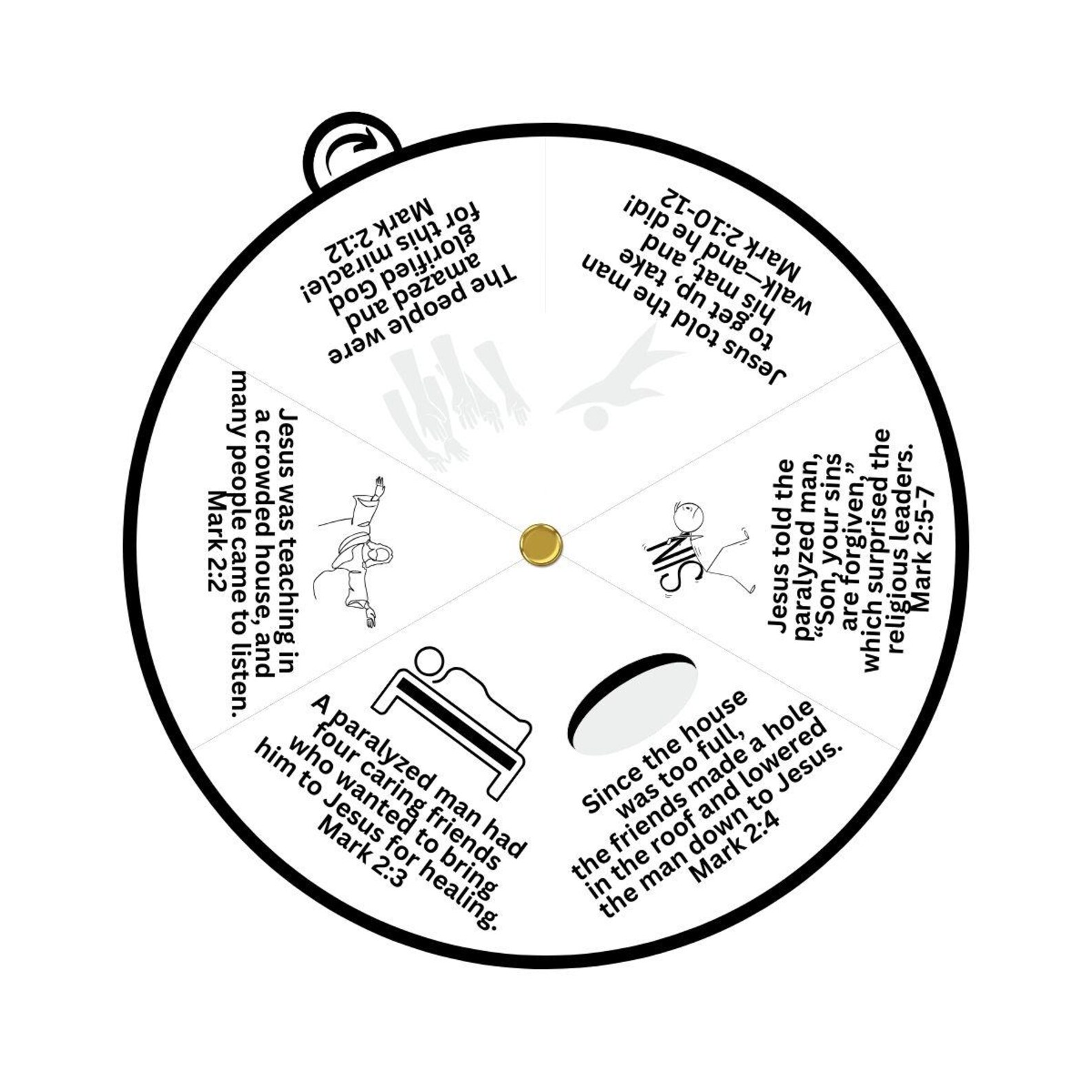 Jesus Heals a Paralyzed Man Bible Craft for Kids, Miracles of Jesus ...