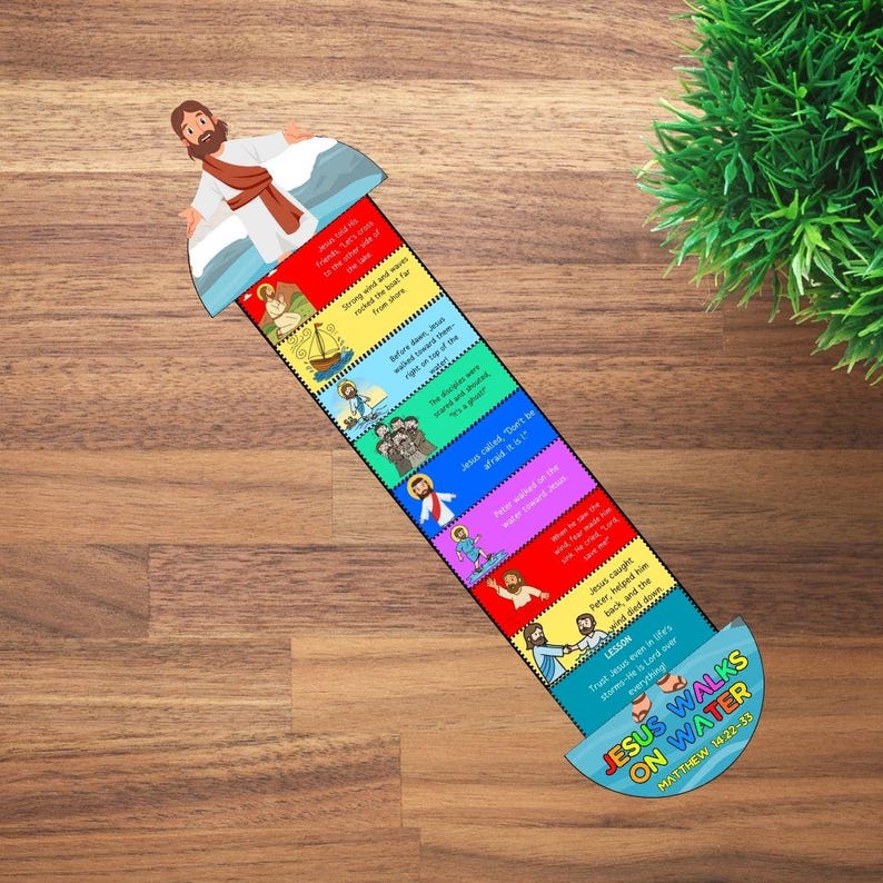 Jesus Walks on Water Kids Bible Story Craft Printable Sunday School ...