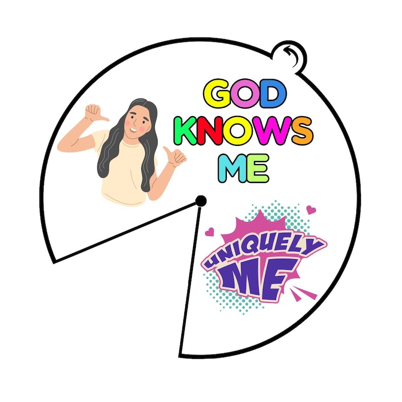 God Knows Me Coloring Wheel, Psalm 139, Bible Story Activity, Kids ...