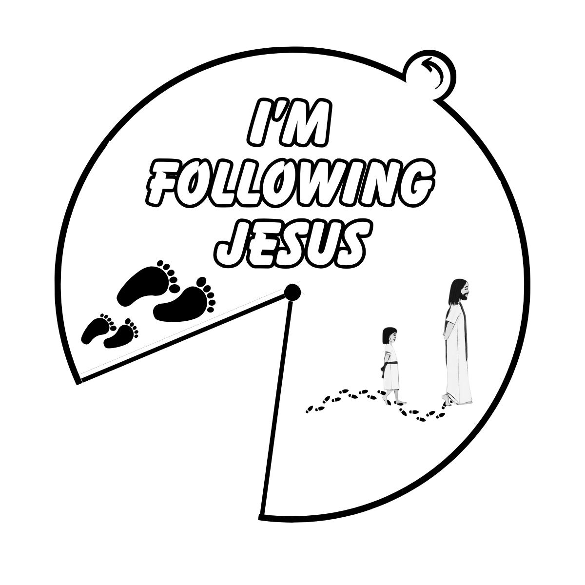 Following Jesus Kids Lesson, Coloring Wheel, Printable Bible Activity ...