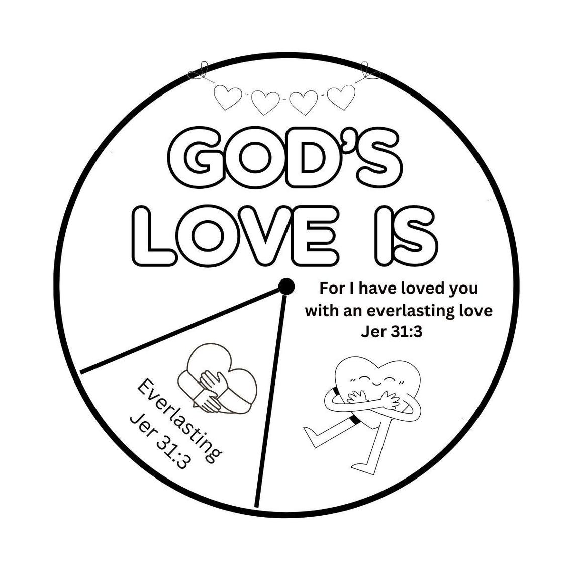 God's Love Coloring Pages for Kids, Sharing God's Love Craft, God's ...