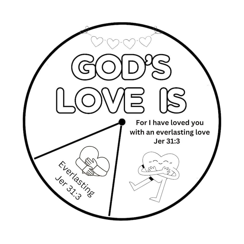 God's Love Coloring Pages for Kids, Sharing God's Love Craft, God's ...