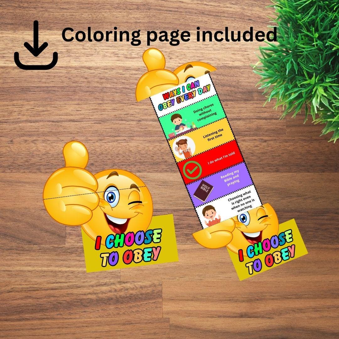 I Obey God Craft| Folding Surprise Bible Craft| Bible Lesson| Sunday ...