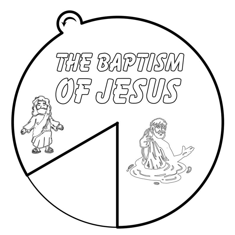 Baptism of Jesus Bible Story Wheel, Bible Story Craft, Sunday School ...