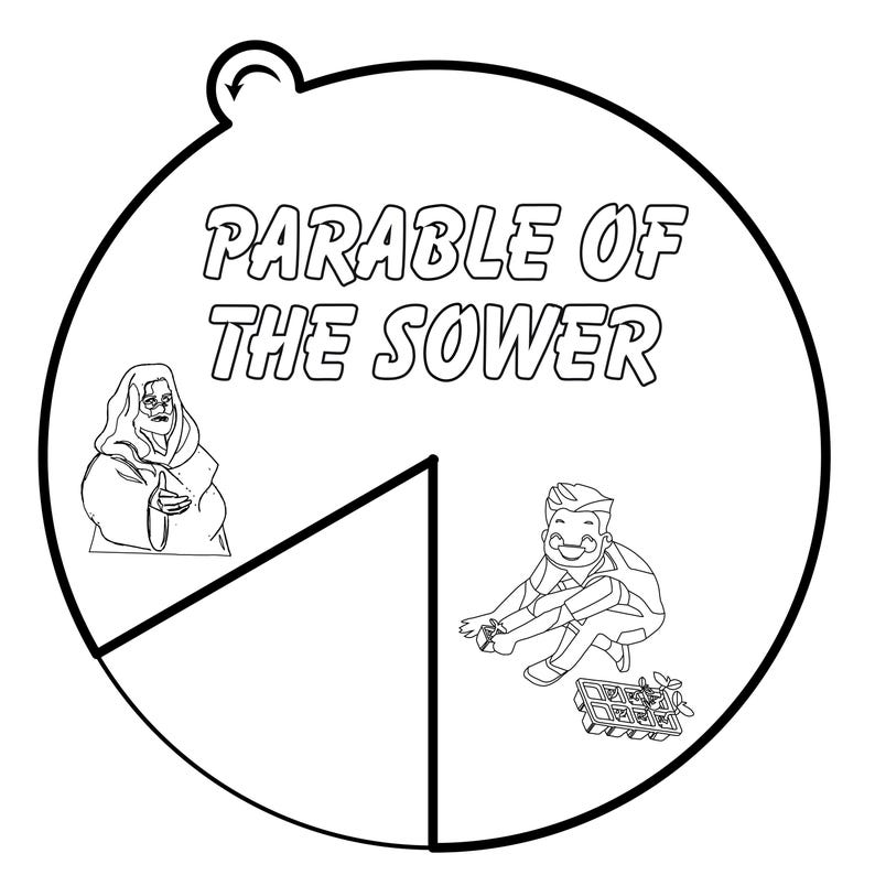 The Parable of the Sower Coloring Wheel, Coloring Wheel, Printable ...