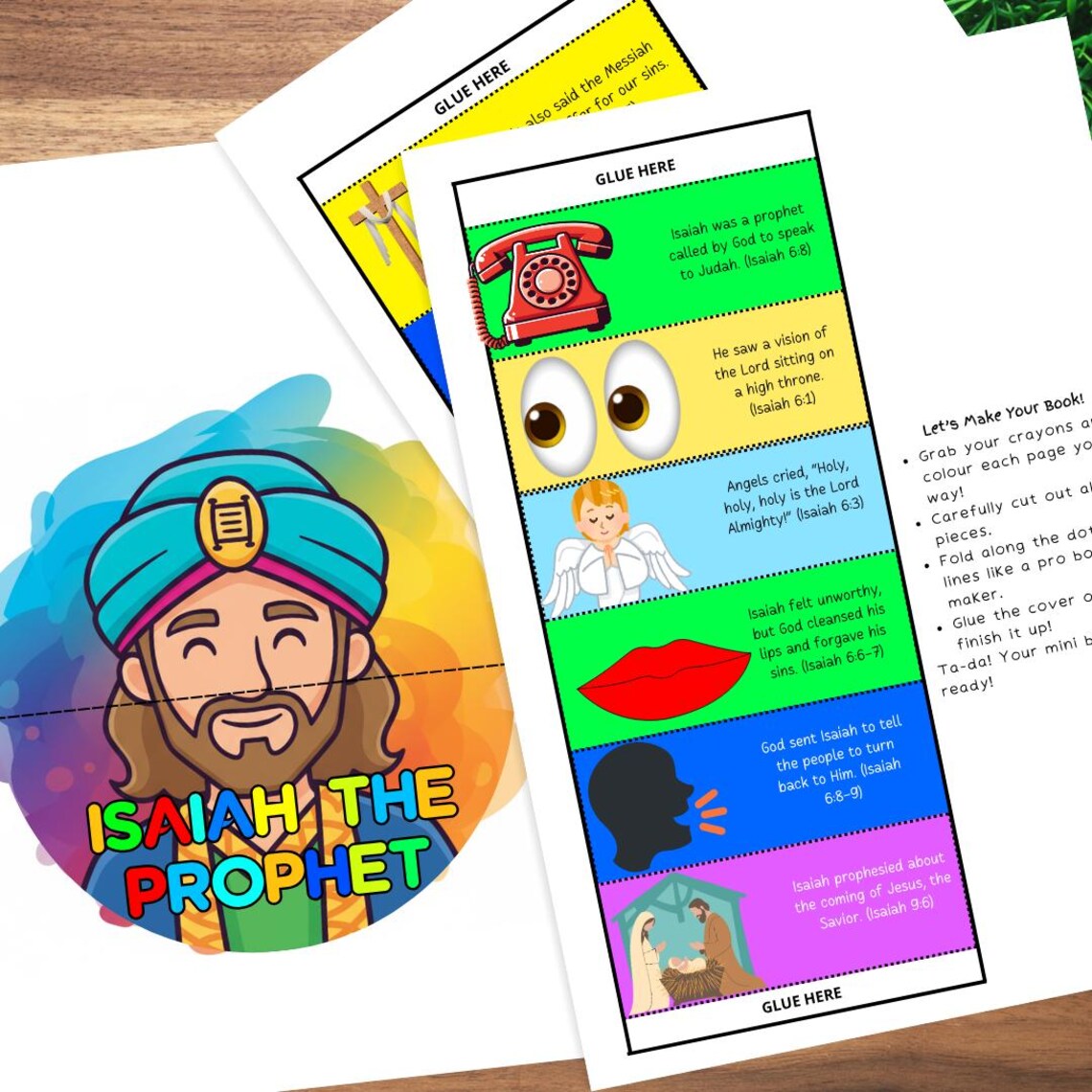 Isaiah the Prophet Folding Surprise, Bible Craft, Bible Story Lesson ...