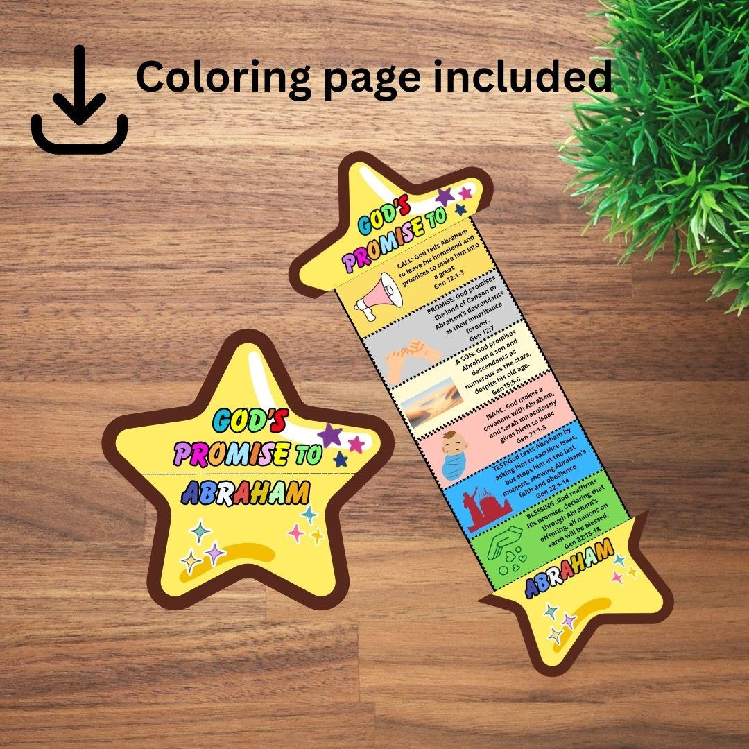 Abraham and the Stars Folding Surprise Bible Craft, Promise to Abraham ...