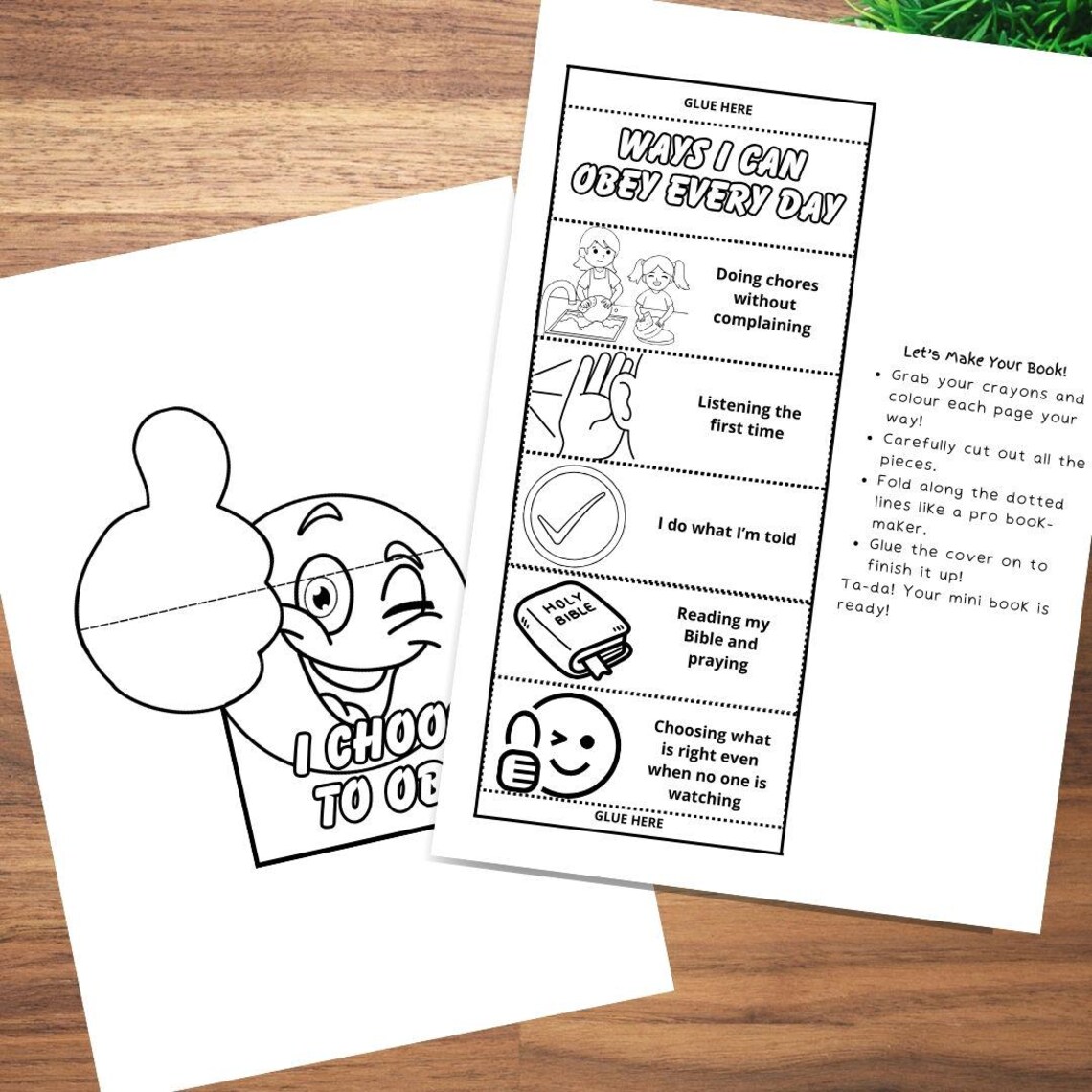 I Obey God Craft| Folding Surprise Bible Craft| Bible Lesson| Sunday ...