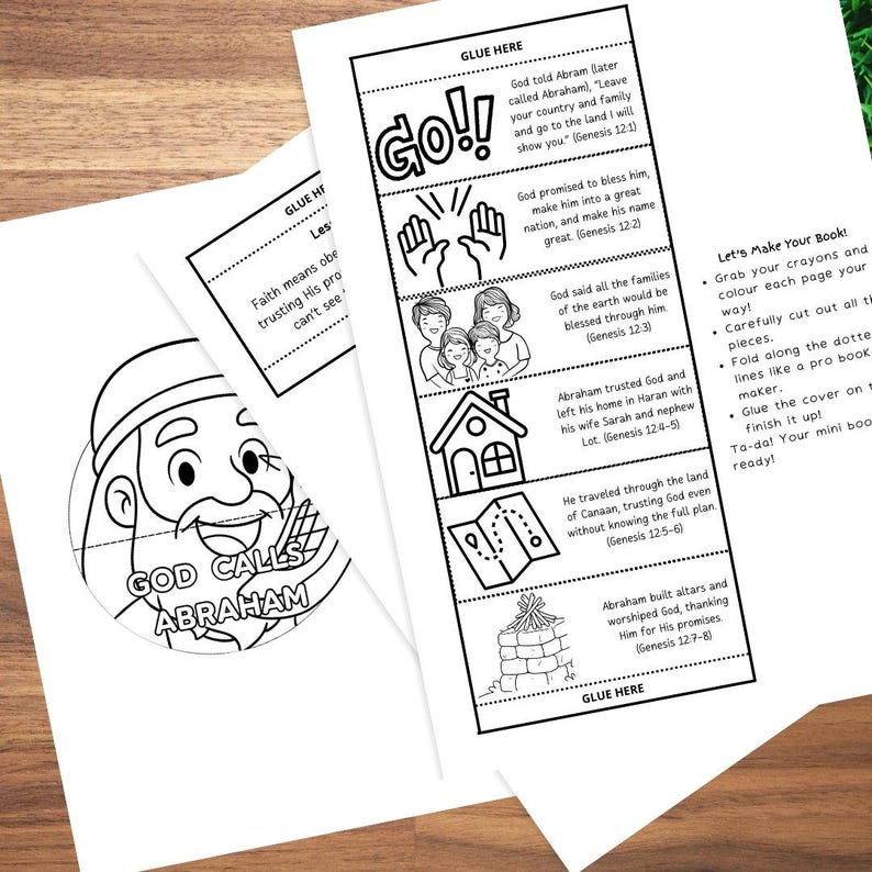 God Calls Abraham Folding Surprise Bible Craft, Bible Lesson, Sunday ...