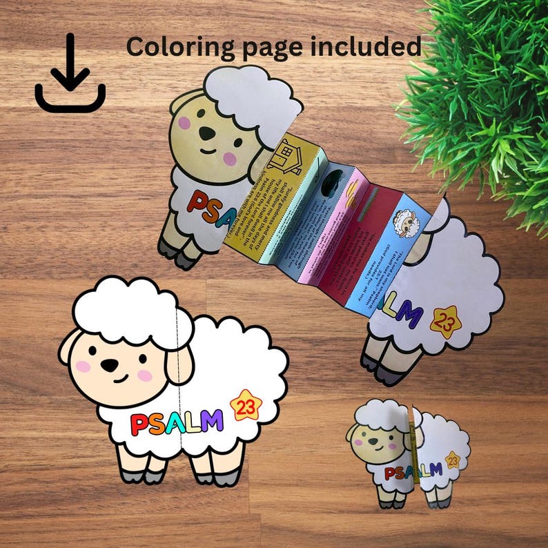 Psalm 23 Folding Surprise Bible Craft, Bible Lesson, Psalm Craft ...