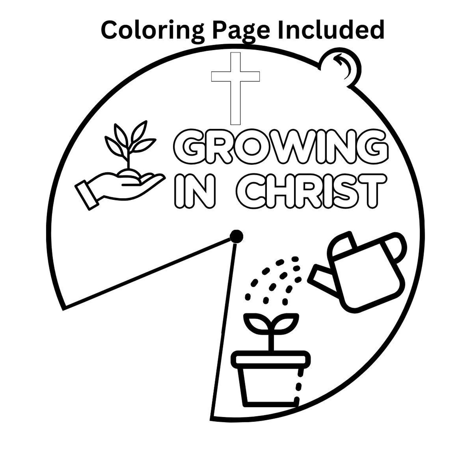 Growing in Christ Craft Activity for Kids, Bible Printable Activity ...