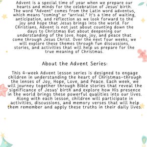 Advent Bible Lesson Christmas Craft Activity Printable for Kids, Kids ...