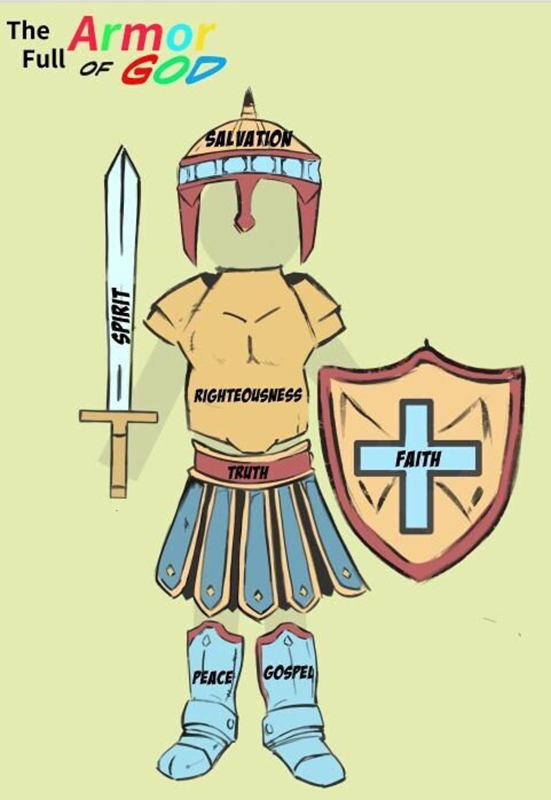 Armor of God Printable Activity, Bible Lesson, Ephesians, Sword of the ...