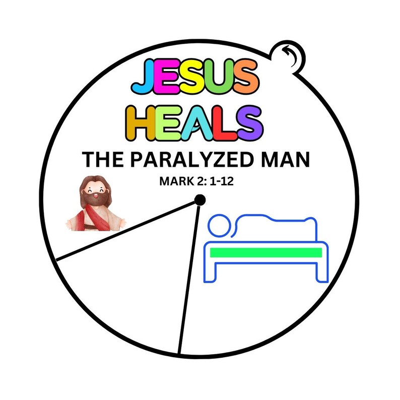 Jesus Heals a Paralyzed Man Bible Craft for Kids, Miracles of Jesus ...