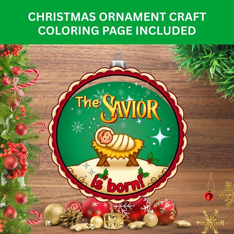 Christmas Nativity Craft for Kids, Christmas Ornament Printable ...