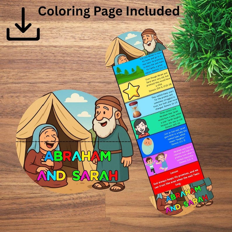 Abraham and Sarah Folding Surprise Bible Craft, Promise to Abraham and ...