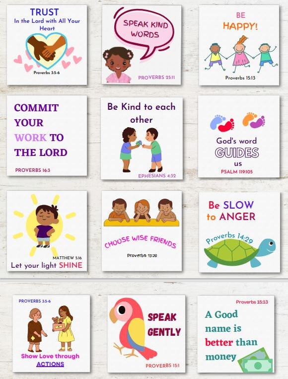 Christian Affirmation Cards for Little Ones, Christian Affirmations for ...