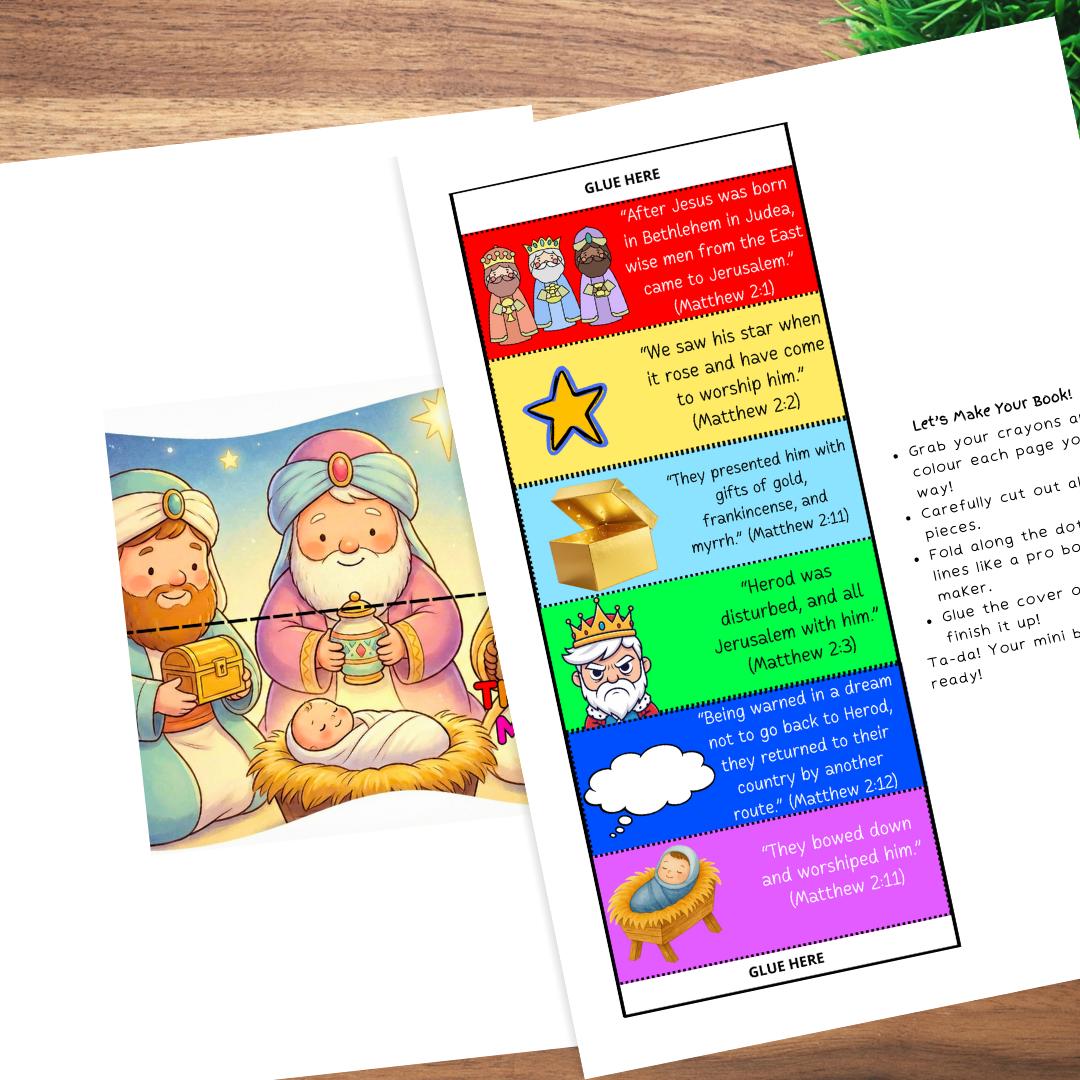 The Wise Men Folding Surprise Craft, Star of Bethlehem Story for Kids ...