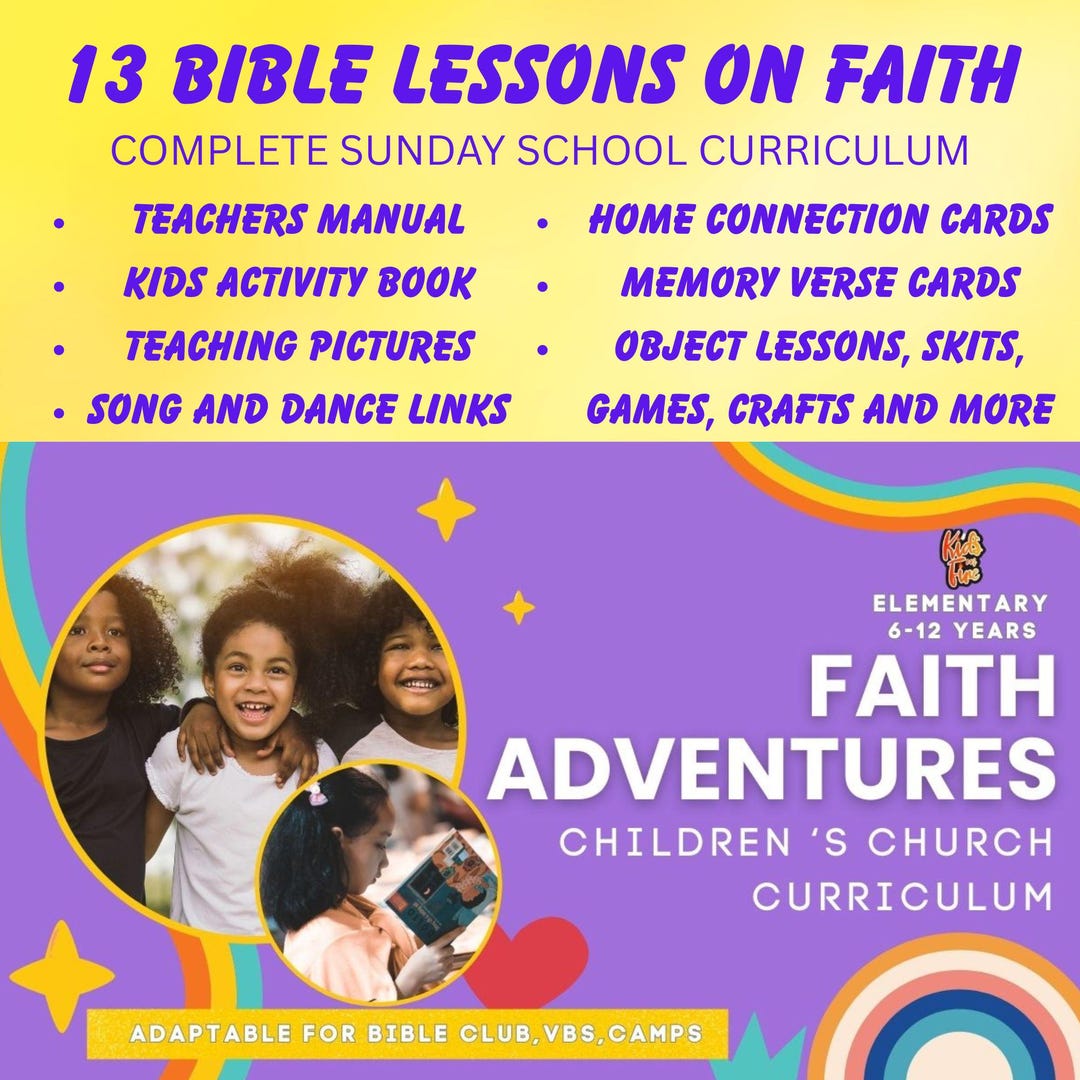 Faith Lessons for Kids, Sunday School Curriculum Pdf, Faith Lesson Plan ...