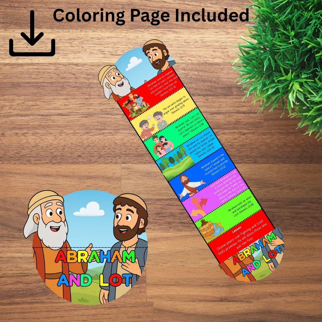 Abraham and Lot Folding Surprise Bible Craft, Bible Lesson, Memory Game ...