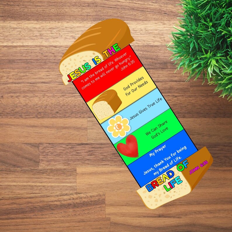 Jesus is the Bread of Life Sunday School Craft, Bible Verse Activity ...