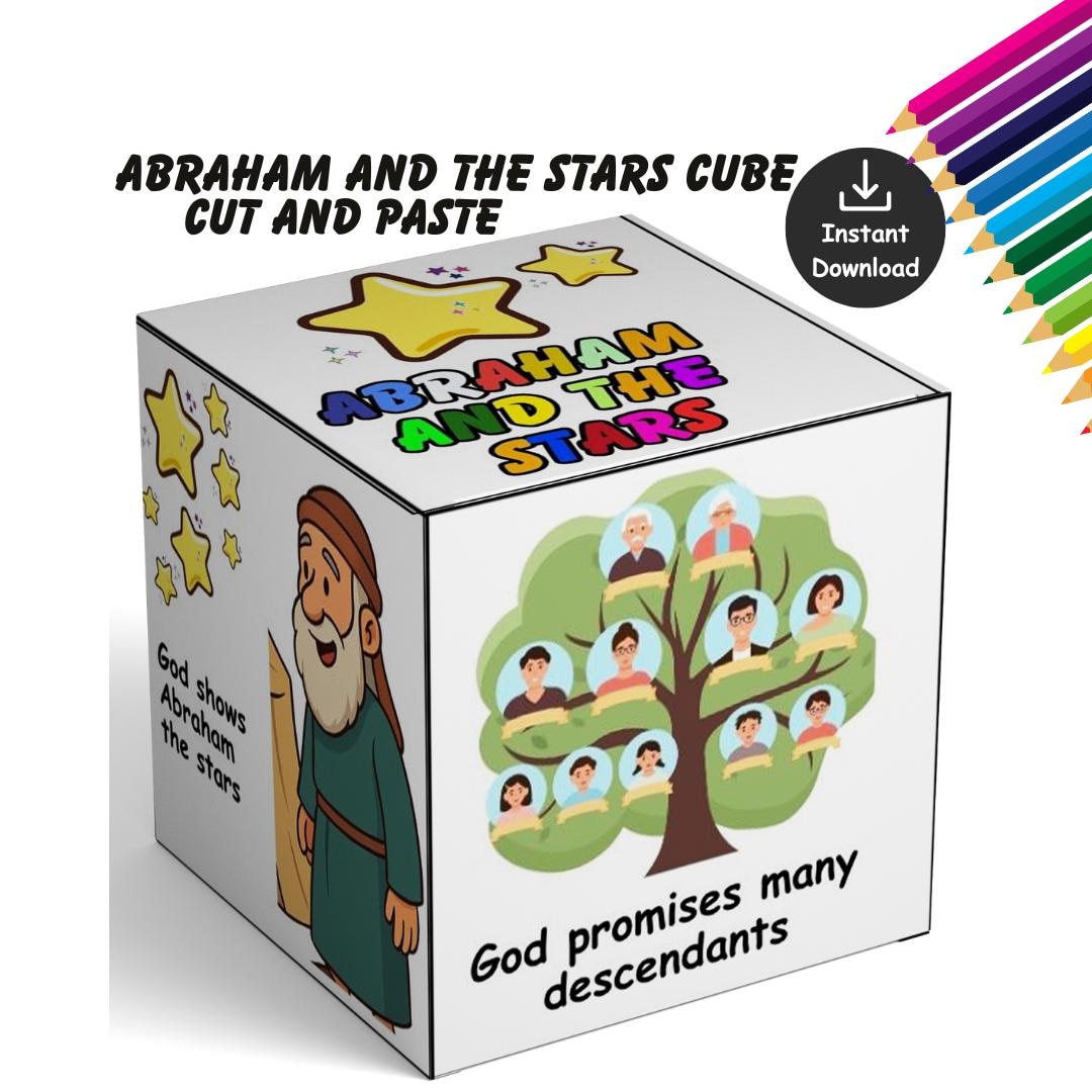 Abraham and the Stars Cube Bible Craft, Promise to Abraham and Sarah ...
